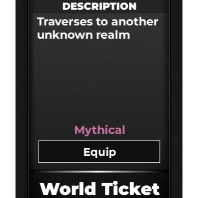 World Ticket - Type Soul - Type Soul Game Item - Gameflip