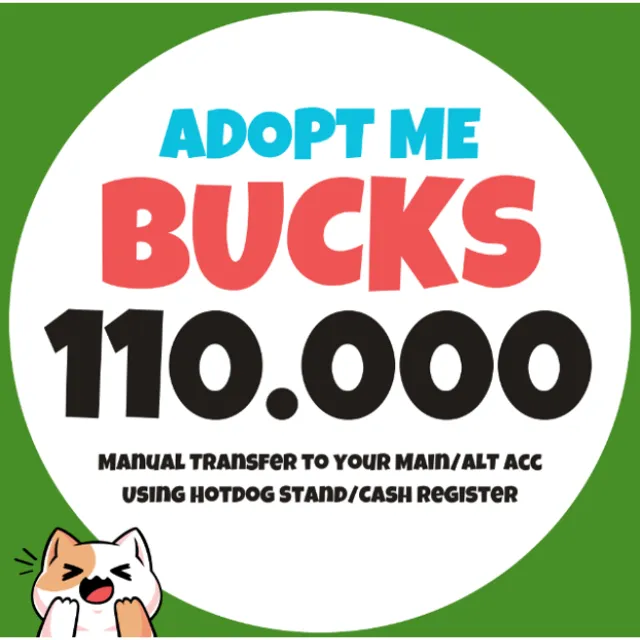 110K Adopt Me Bucks - Adopt Me Game Item - Gameflip
