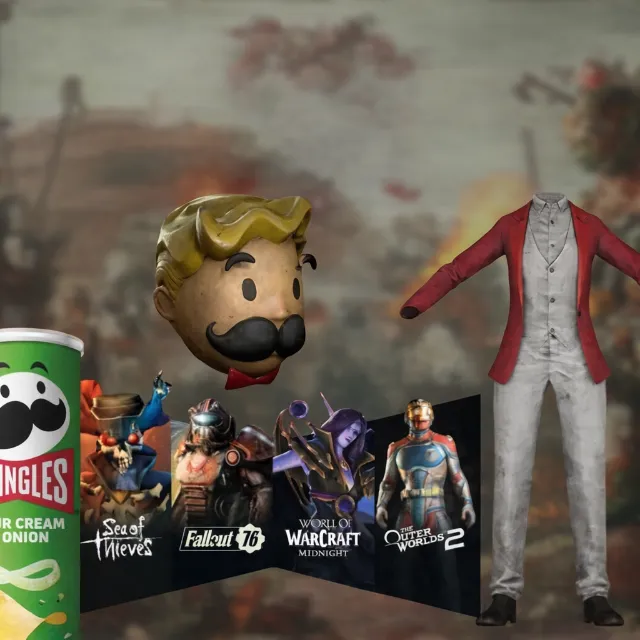 Fallout 76 x Pringles Mr. Vault Boy Outfit and Mr. Vault Boy Mascot ...