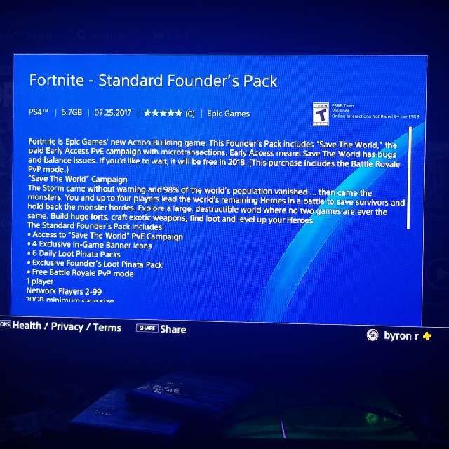 Fortnite Standard Founder's Pack - PS4 Games - Gameflip