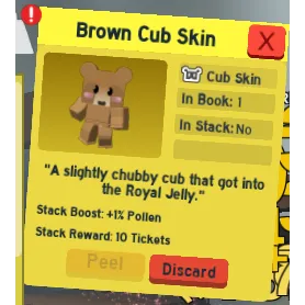 CHEAPEST RARE BROWN CUB SKIN | CHEAP CUB BUDDY SKIN BEE SWARM SIMULATOR ...