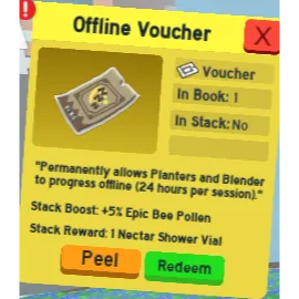 RARE OFFLINE VOUCHER | CHEAP VOUCHER BEE SWARM SIMULATOR - Roblox Game ...