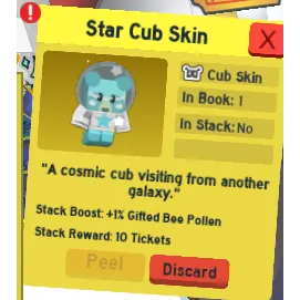 CHEAPEST STAR CUB SKIN | CHEAP CUB BUDDY SKIN BEE SWARM SIMULATOR ...