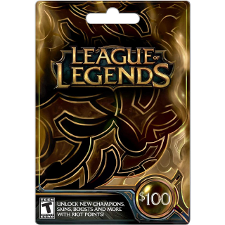 League of Legends $100 Gift Card – 15000 Riot Points Global Key ...