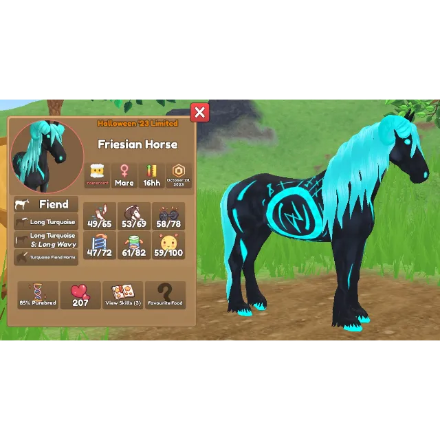 Fiend Friesian with Horns | Wild Horse Islands - Wild Horse Islands ...