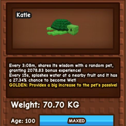 HUGE GOLD SEA TURTLE - Grow a Garden Game Item - Gameflip