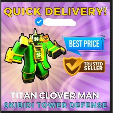 TITAN CLOVER MAN| SKIBIDI TD - Other Game Items - Gameflip
