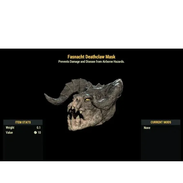 Deathclaw Mask - Fallout 76 Game Items - Gameflip