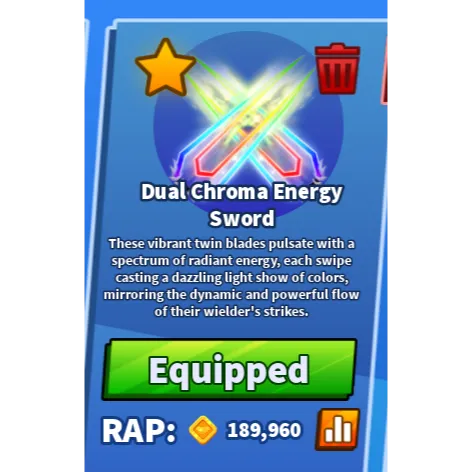 Dual Chroma Energy Sword Blade Ball - Blade Ball Game Item - Gameflip