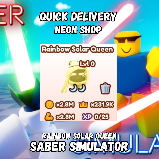 Rainbow Solar Queen | Saber Simulator - Other Game Item - Gameflip