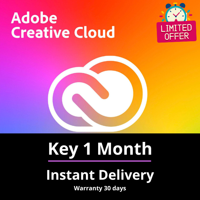 Adobe Creative Cloud - 1 MONTH KEY - Instant Delivery - Design & Tools Software - Gameflip