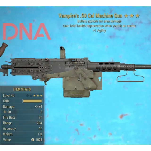 VE1A .50CAL Machine Gun - Fallout 76 Game Items - Gameflip