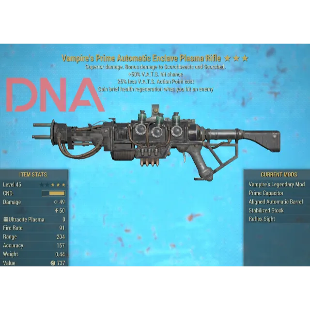 V5025 hit enclave plasma rifle - Fallout 76 Game Items - Gameflip