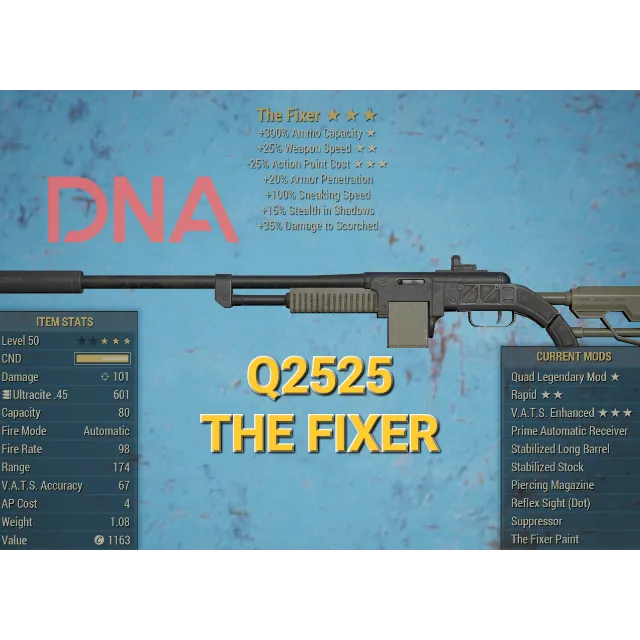 Weapon | Q2525 Fixer - Fallout 76 Game Item - Gameflip