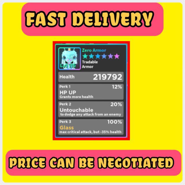 Weapon | world zero armor - Game Items - Gameflip