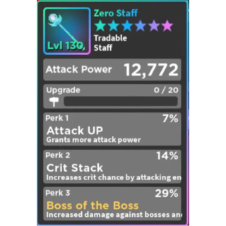 WORLD ZERO STAFF - Game Items - Gameflip