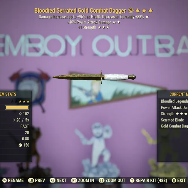 B401S Combat Knife - Fallout 76 Game Items - Gameflip