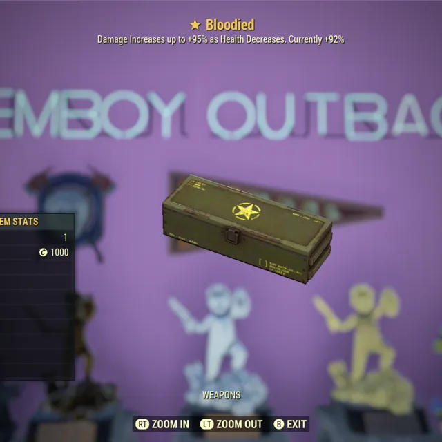 29x Bloodied Box Mods - Fallout 76 Game Items - Gameflip
