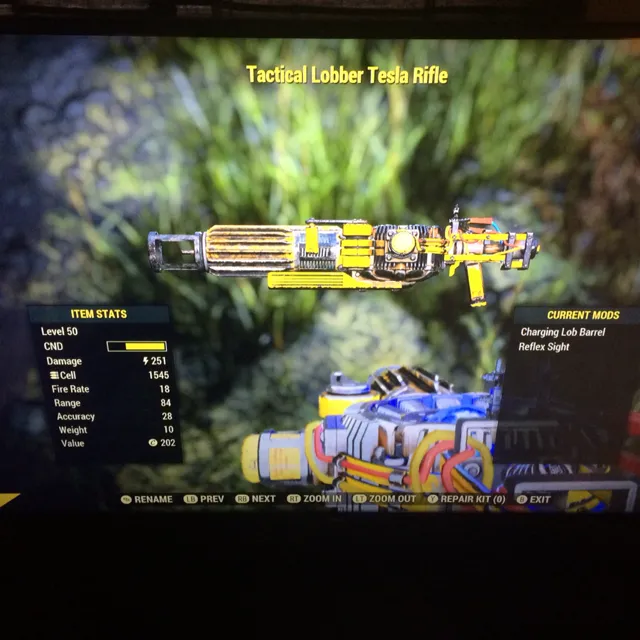 Weapon | ***RARE*** Lobber tesla rifle - Fallout 76 Game Item - Gameflip