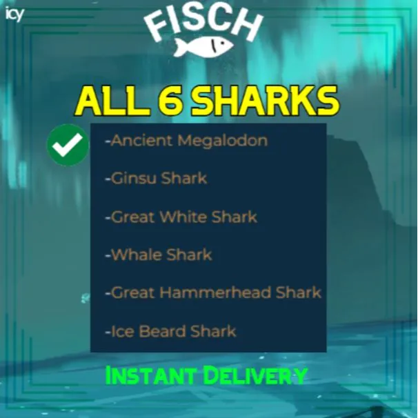 All 6 Sharks Bundle - Fisch - Other Game Item - Gameflip