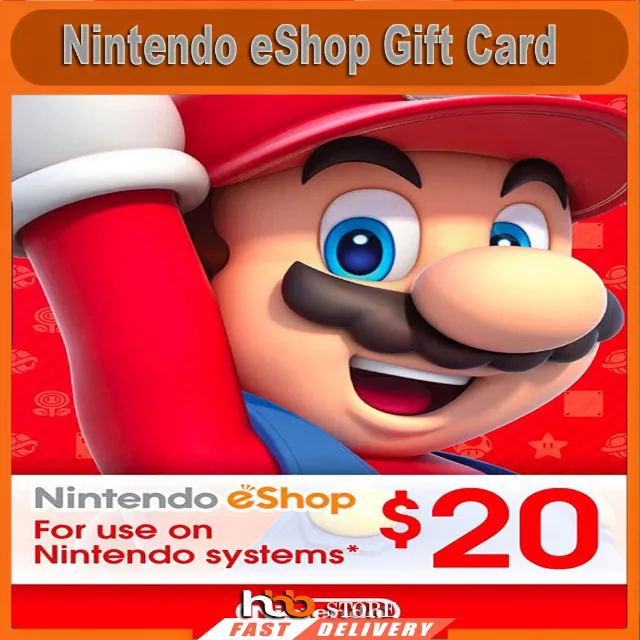 Nintendo eShop Gift Card – $20 USD – USA Region – Official - $20.00 ...