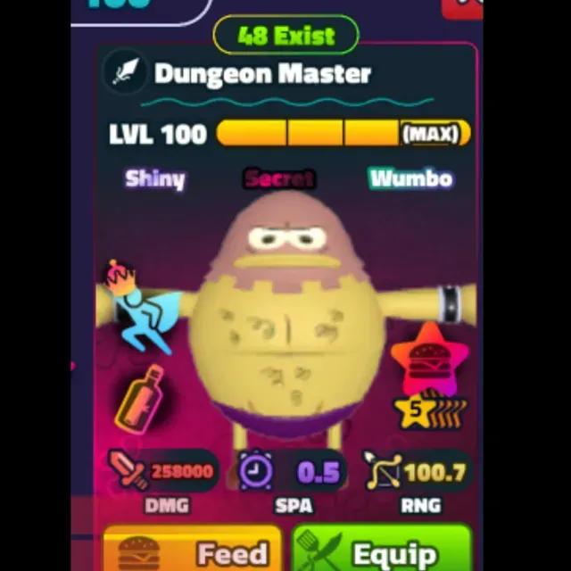 SW 5 star Dungeon Master - SpongeBob Tower Defense Game Item - Gameflip