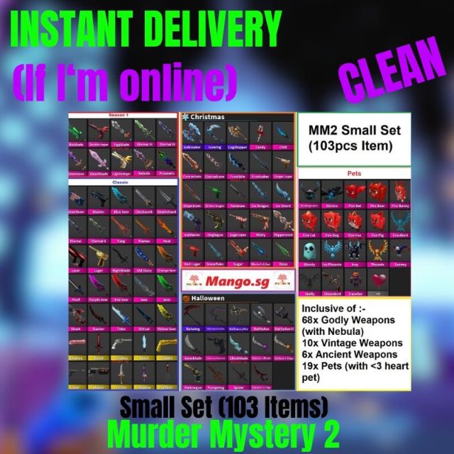 Small Set MM2 - Game Items - Gameflip