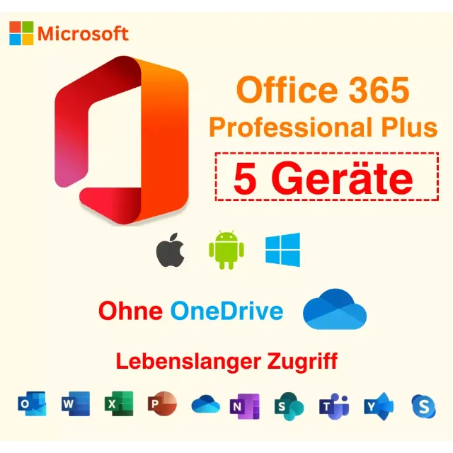 Microsoft Office 365 Pro Plus Lifetime Account - 5 Devices - 100GB One Drive - Other - Gameflip