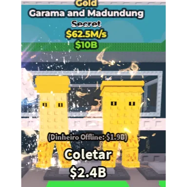 GOLD GARAMA AND MADUNGDUNG 62M/S - Steal a Brainrot Game Item - Gameflip