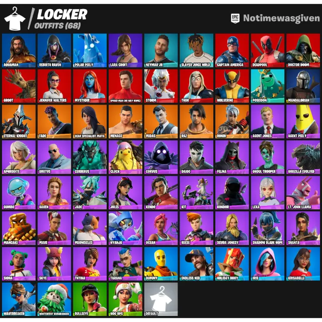 63 Skins OG Fortnite Account👑PC/PSN/XBOX🔥Lara Croft 🔥Ghoul Trooper🔥Nog ...