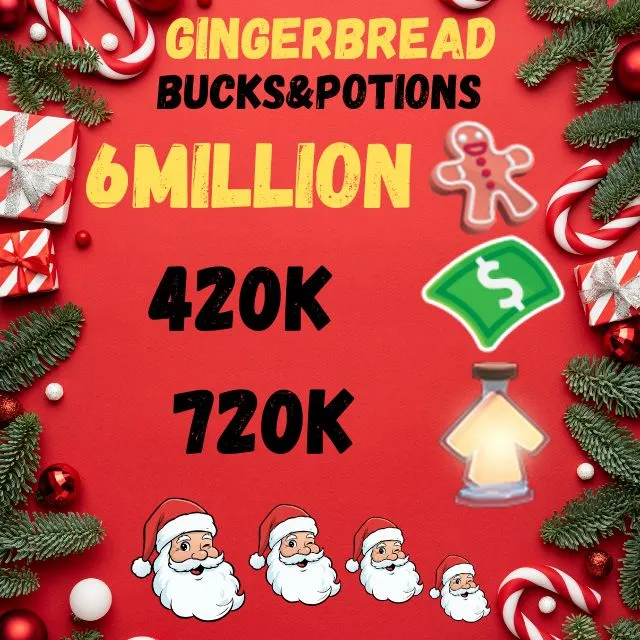 Adopt Me Bucks And Age Up Potions And Gingerbread - Adopt Me Game Item ...