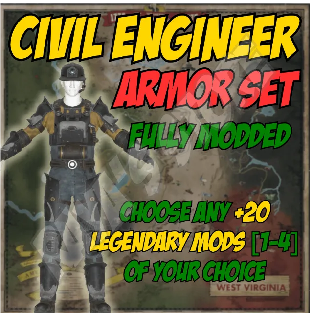 Civil Engineer Armor Full Set - Fallout 76 Game Item - Gameflip