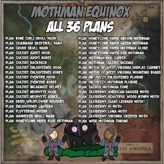 Mothman Equinox All 36 Plans - Fallout 76 Game Item - Gameflip