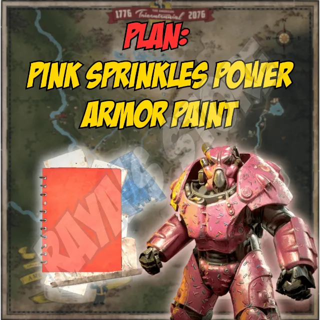 Plan: Pink Sprinkles Power Armor Paint - Fallout 76 Game Item - Gameflip