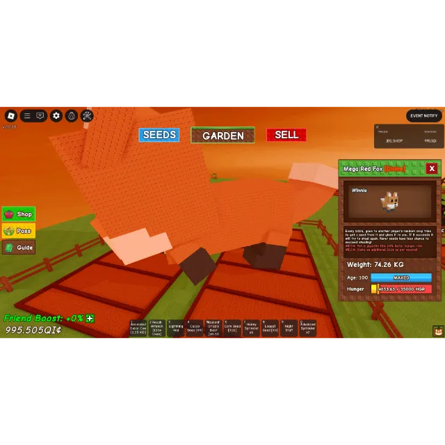 TITANIC MEGA RED FOX - Roblox Game Item - Gameflip