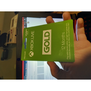 12 Month Xbox Live Gift Card - Xbox Live Gold Gift Cards - Gameflip