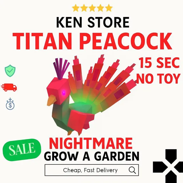 titan nightmare peacock - Grow a Garden Game Item - Gameflip