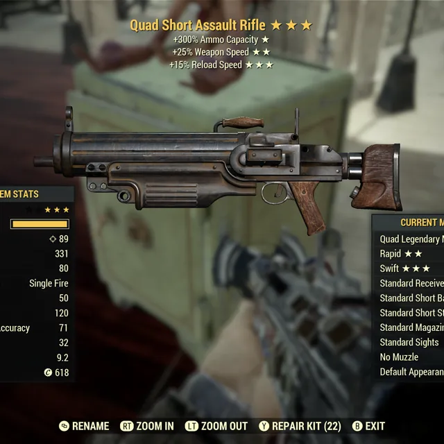 Q2515 Assault Rifle - Fallout 76 Game Items - Gameflip