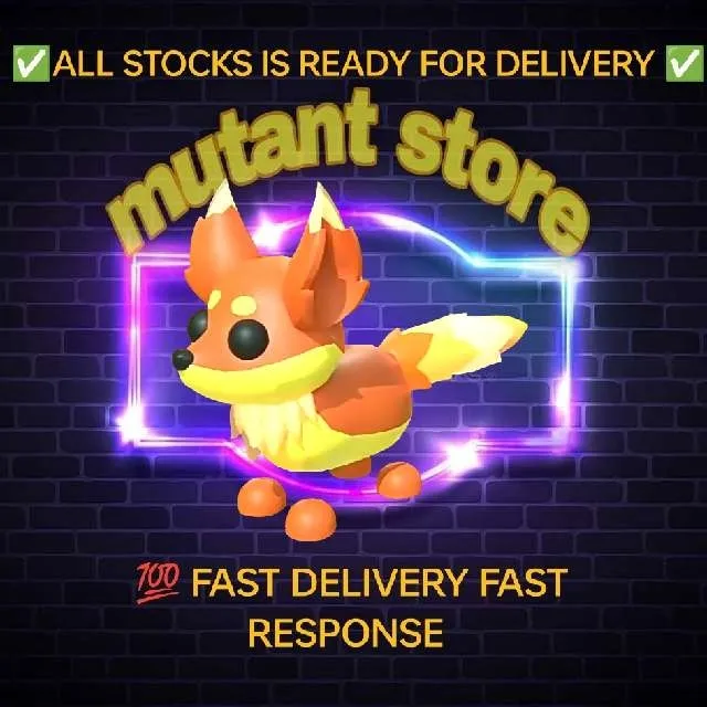Flaming Fox - Adopt Me Game Item - Gameflip