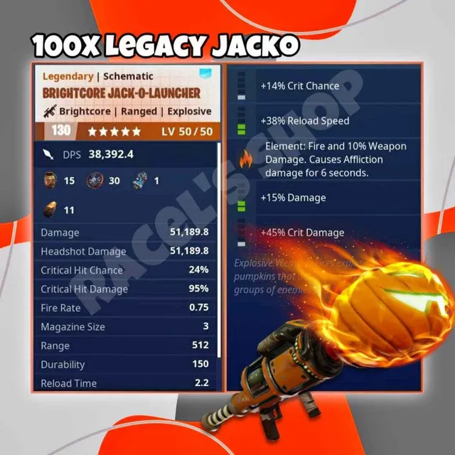 100x Legacy Jacko's - Fortnite Game Item - Gameflip
