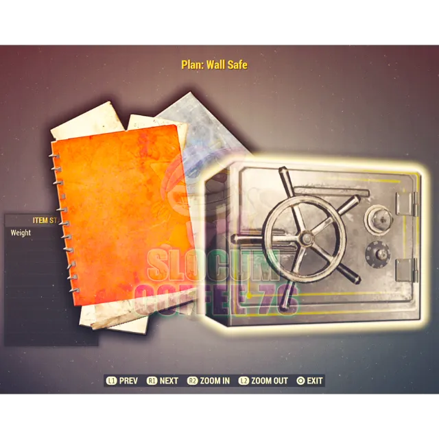 Wall Safe Plan - Fallout 76 Game Item - Gameflip
