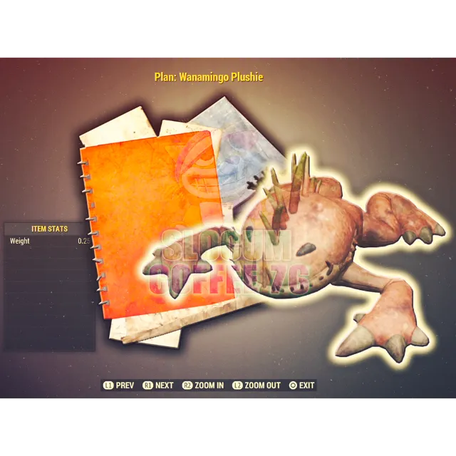 Wanamingo Plushie Plan - Fallout 76 Game Items - Gameflip