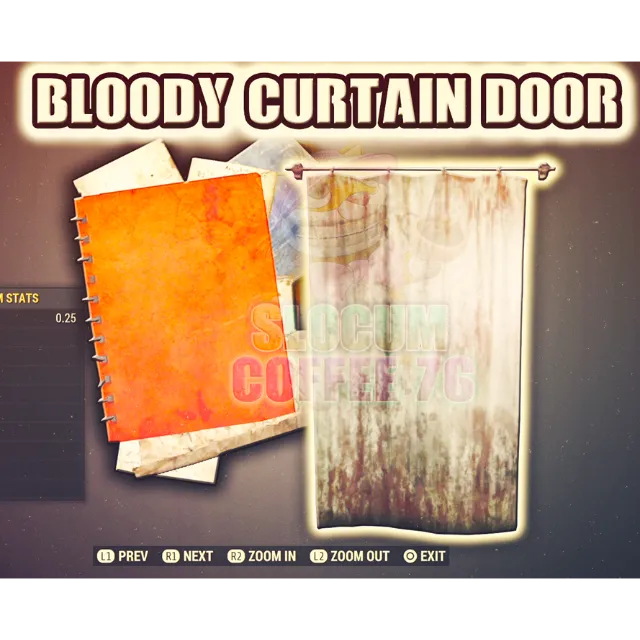 Bloody Curtain Door Plan - Fallout 76 Game Items - Gameflip