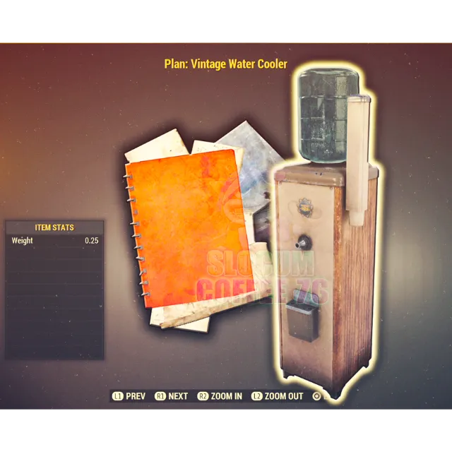 Vintage Water Cooler Plan - Fallout 76 Game Items - Gameflip