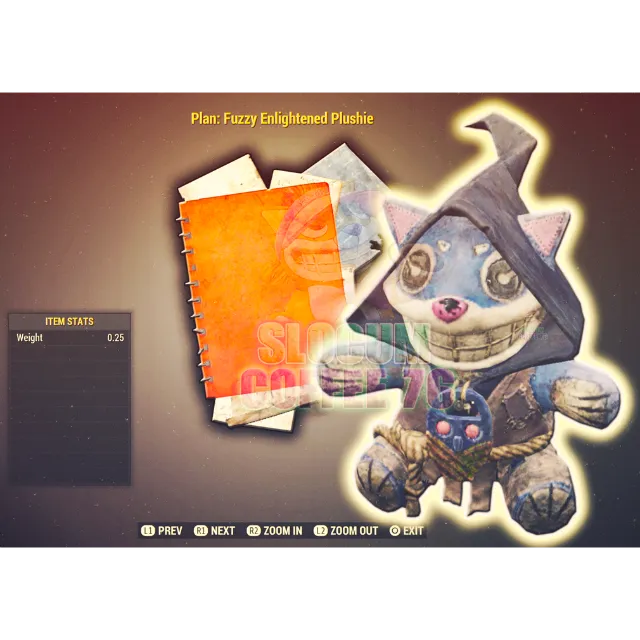 Fuzzy Enlightened Plushie Plan - Fallout 76 Game Items - Gameflip