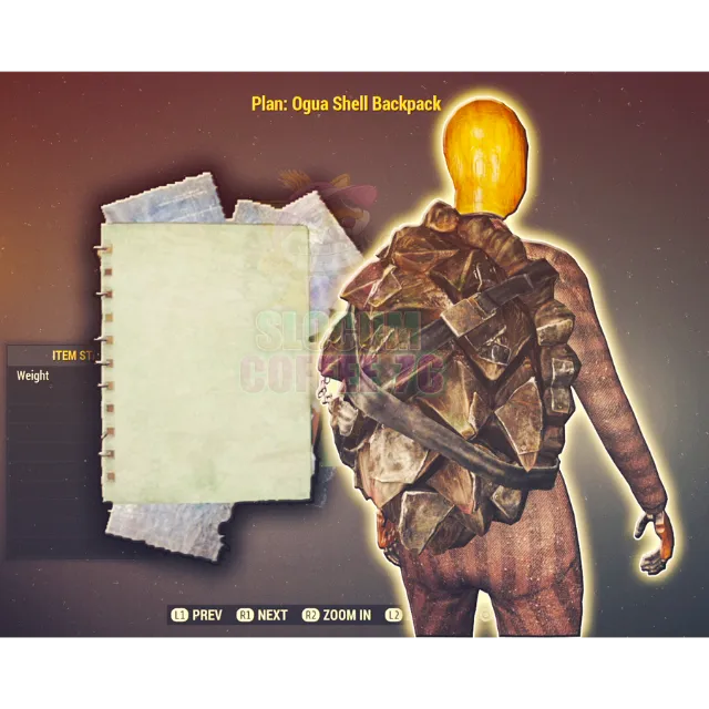 Ogua Shell Backpack Plan - Fallout 76 Game Items - Gameflip