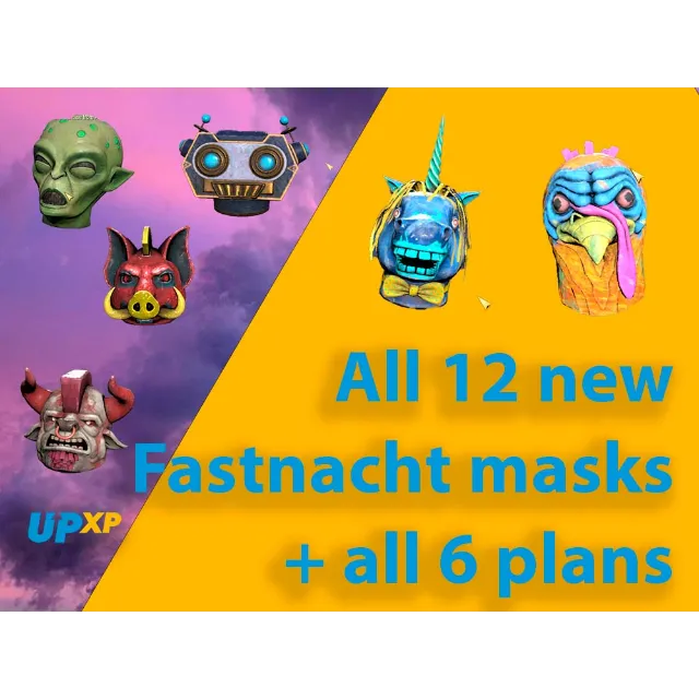 All 6 new Fastnacht Glowing masks + 6 new plans 2024 - Fallout 76 Game ...