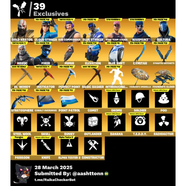 FORTNITE ACCOUNT | ALPHA TESTER BANNER | OG STW ULTIMATE EDITION ...