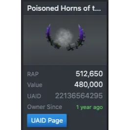 POISONED HORNS - Other Game Item - Gameflip