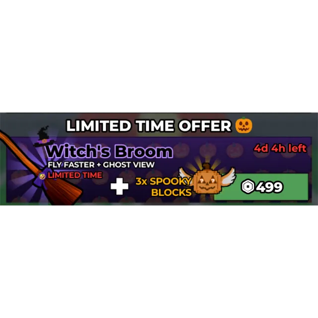 Witch's Broom - Steal A Brainrot [499R] - Steal a Brainrot Game Item ...